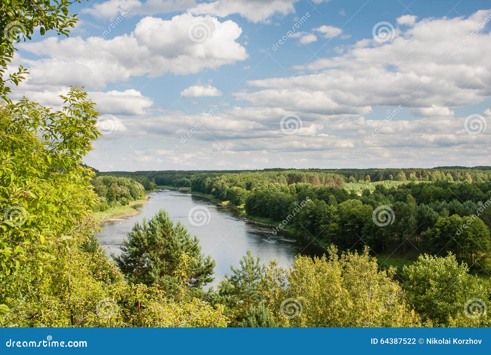 View of the River Neman. Liskiava Stock Photo - Image of landscape ...