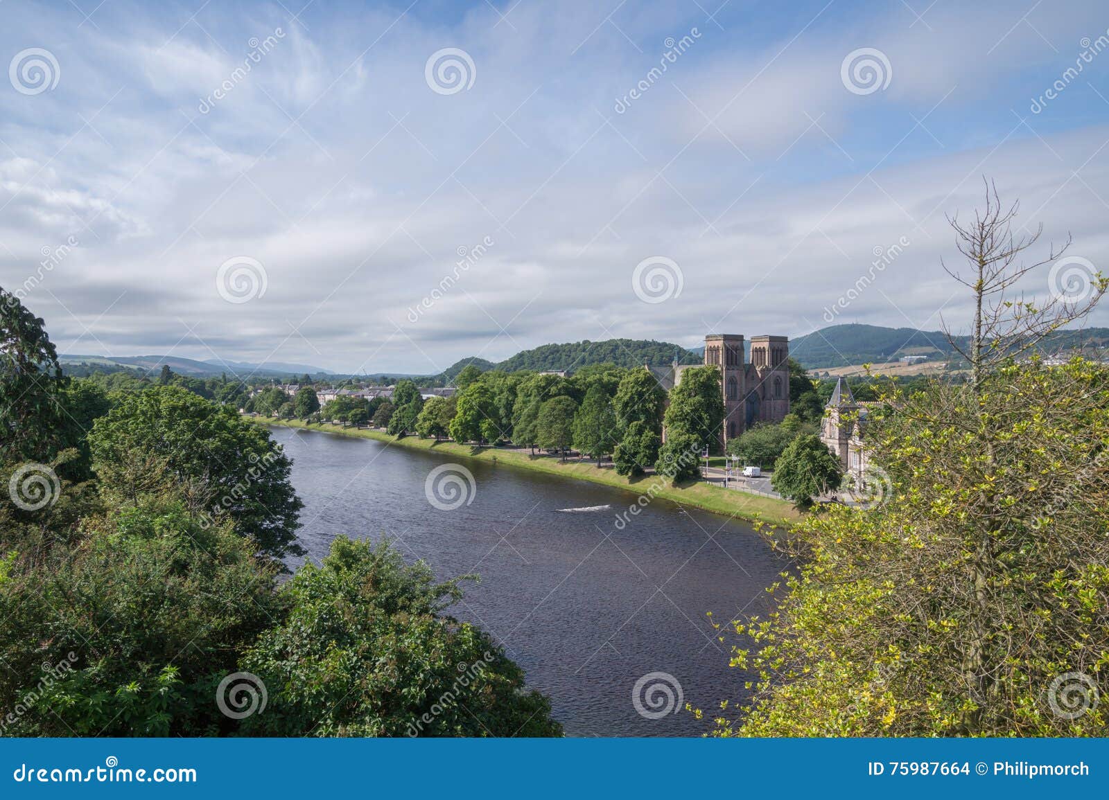View of River Ness and Inverness, Scotland Stock Photo - Image of ...