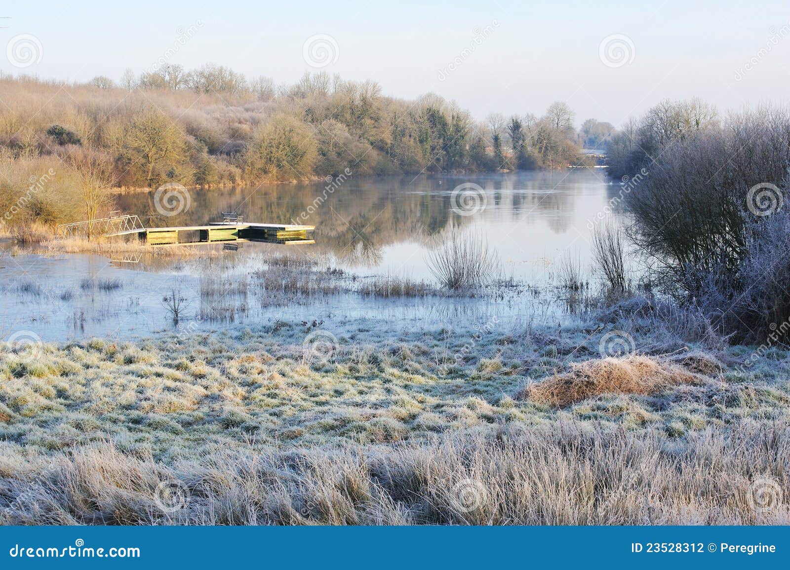 View on the River and Small Jetty Stock Photo - Image of grass, jetty ...