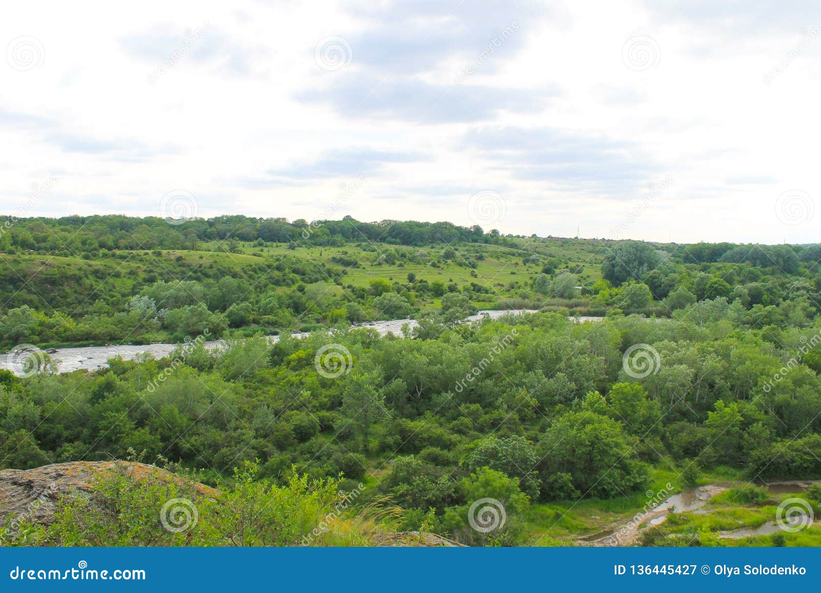 River Southern Bug in Ukraine Stock Image - Image of fast, rock: 136445427