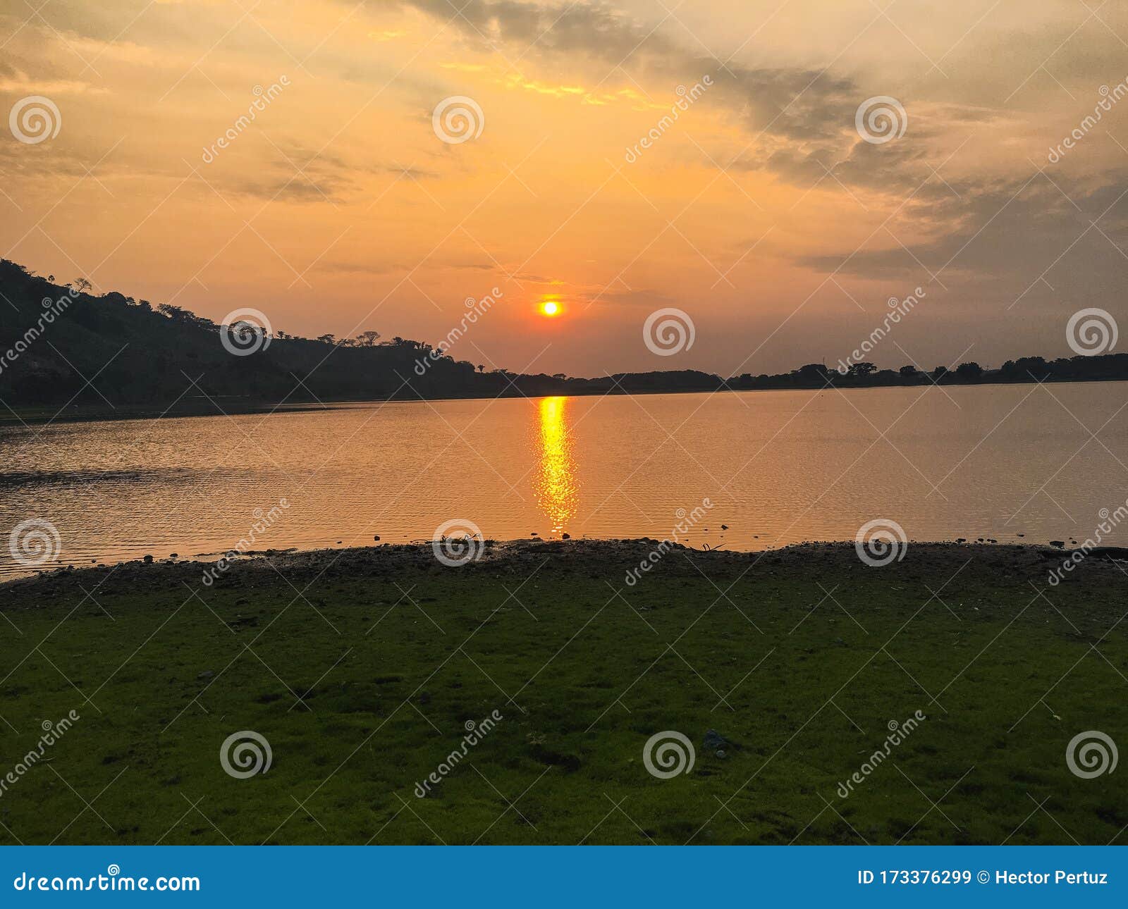 View of the River at Sunset Stock Image - Image of agriculture ...