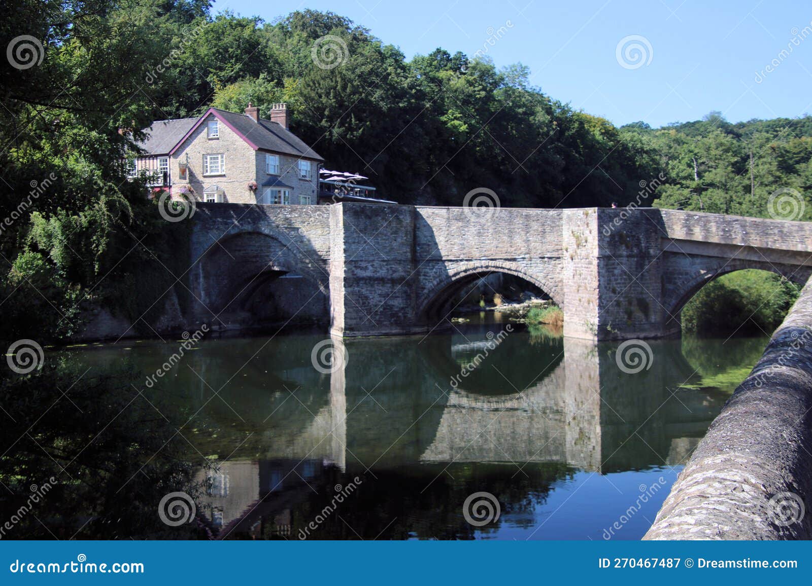 A View of the River Teme in Ludlow Stock Image - Image of nature ...