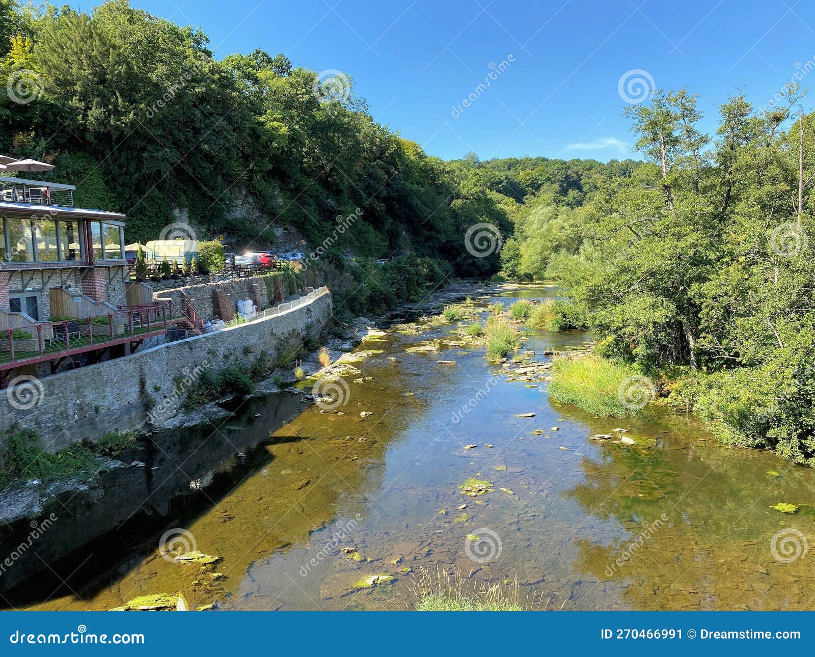 A View of the River Teme in Ludlow Stock Image - Image of river, teme ...