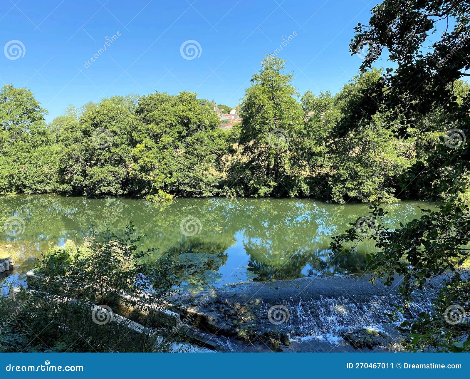A View of the River Teme in Ludlow Stock Image - Image of showing ...