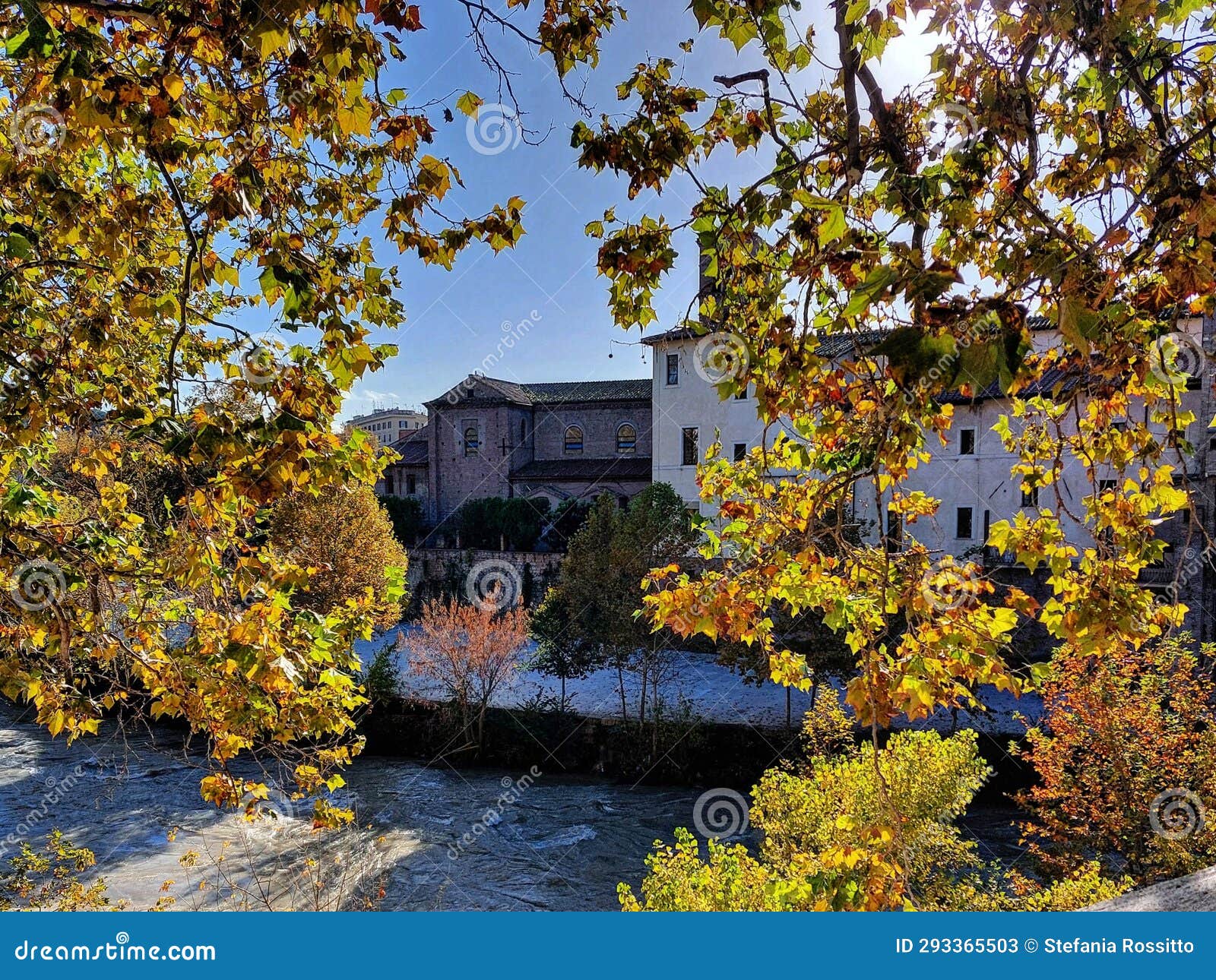 View on the River Tevere, Rome Stock Image - Image of dragon, colorful ...