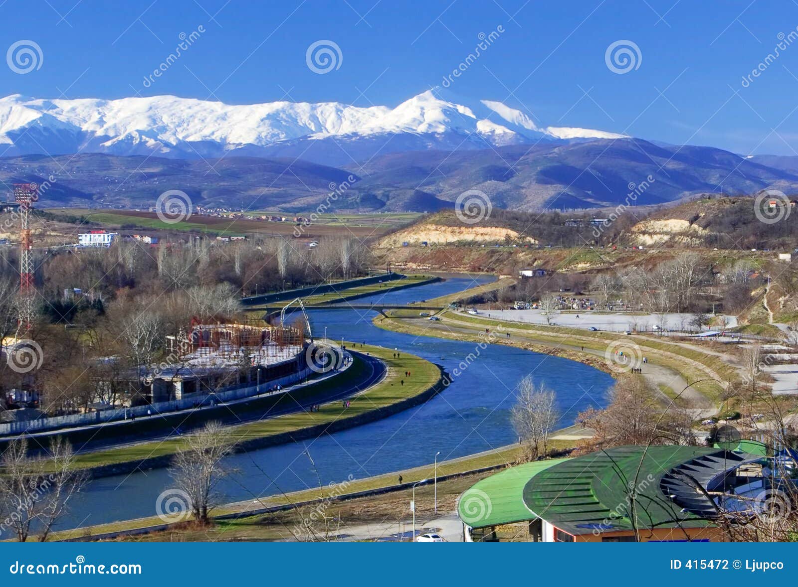 A View of River Vardar in Skopje Stock Photo - Image of daytime, quay ...