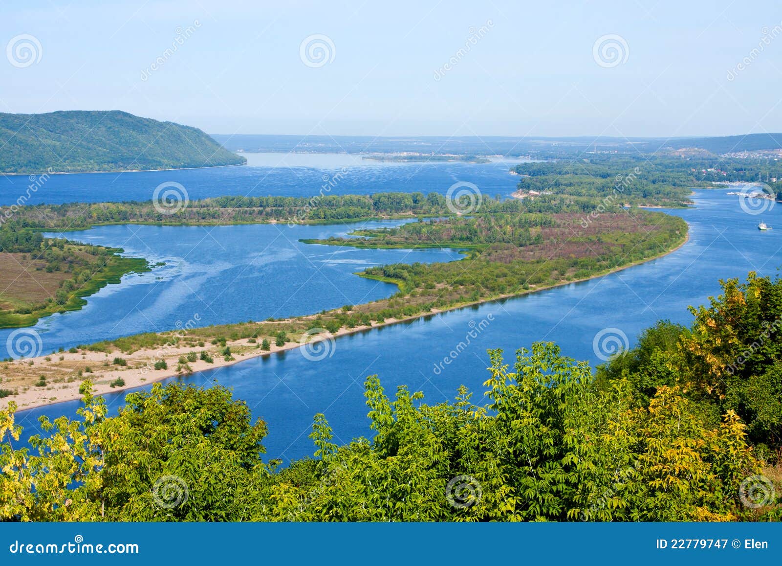 View on River Volga, Samara City Stock Image - Image of journey ...