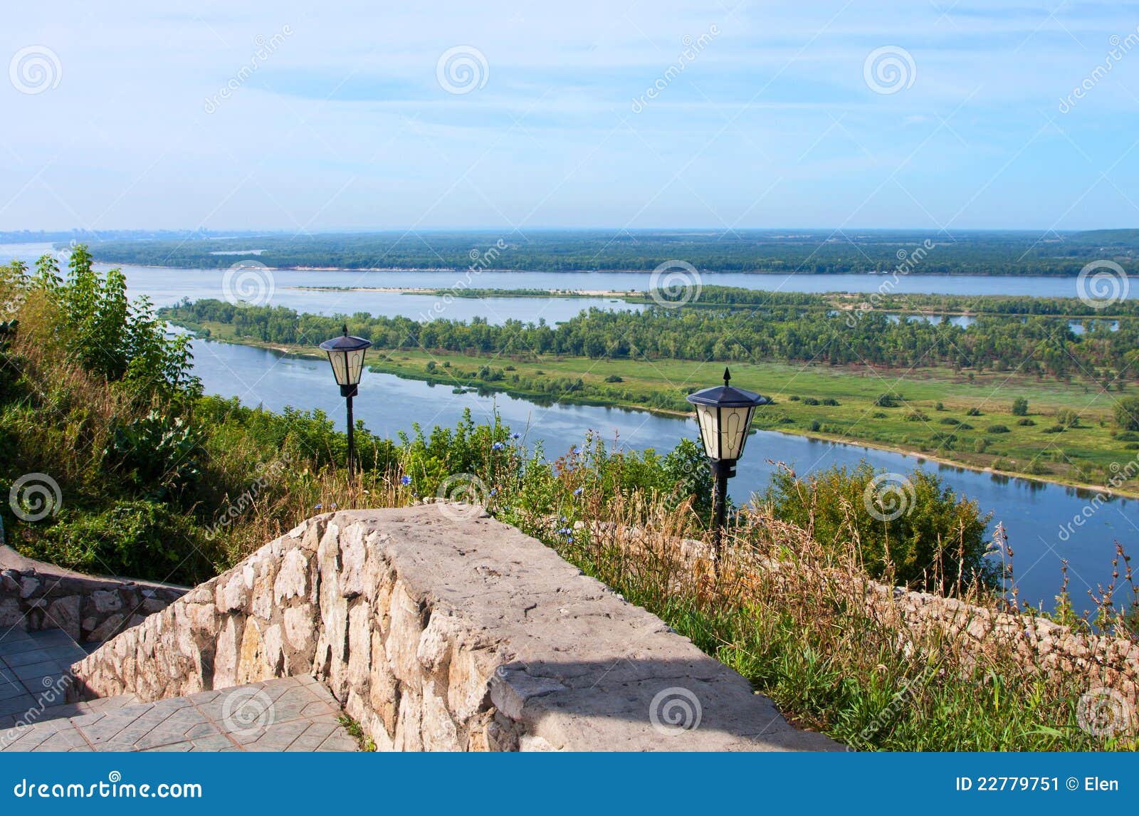View on River Volga, Samara City Stock Image - Image of tourism ...