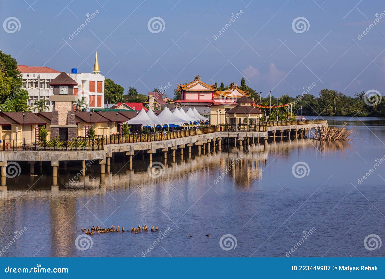 View of a Riverfront in Papar, Sabah, Malays Stock Image - Image of ...