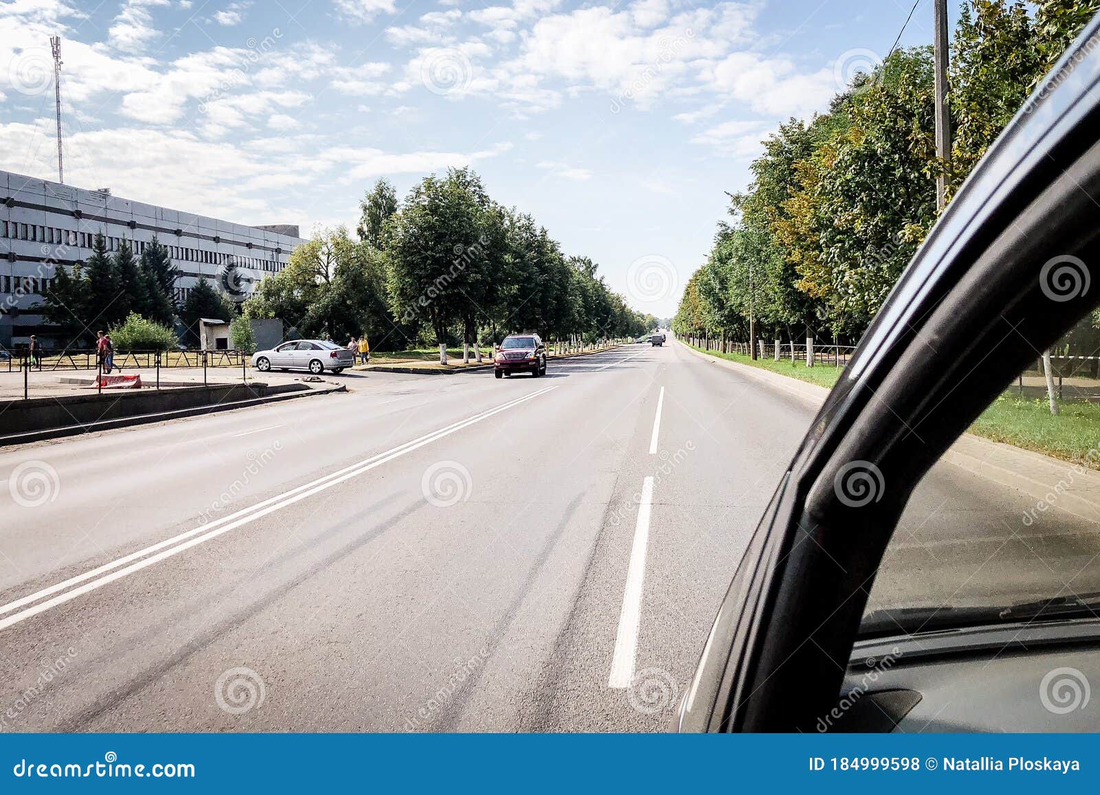 View on Road from Car Window Stock Photo - Image of traffic, driving ...