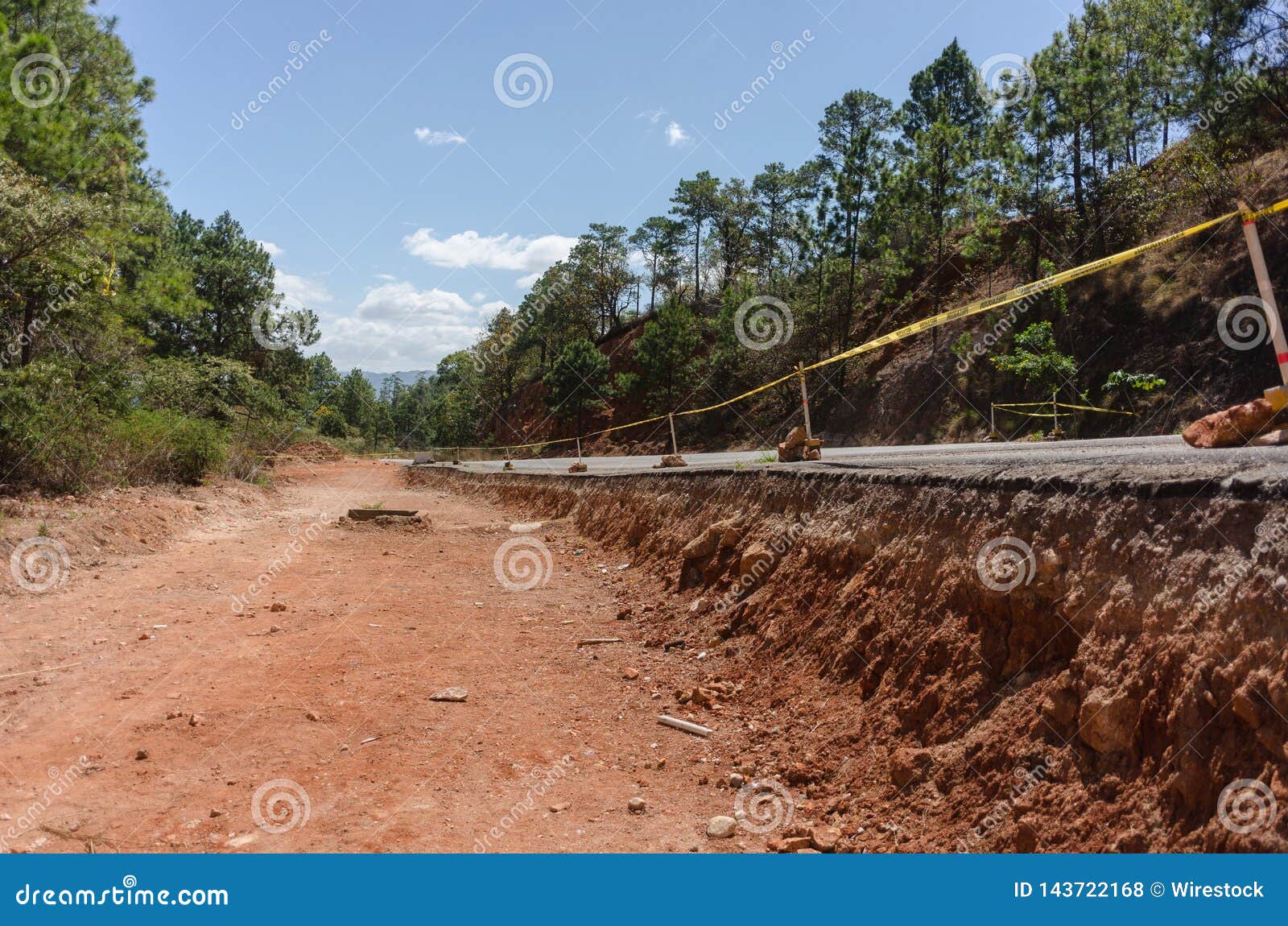 Road in construction stock photo. Image of structure - 143722168