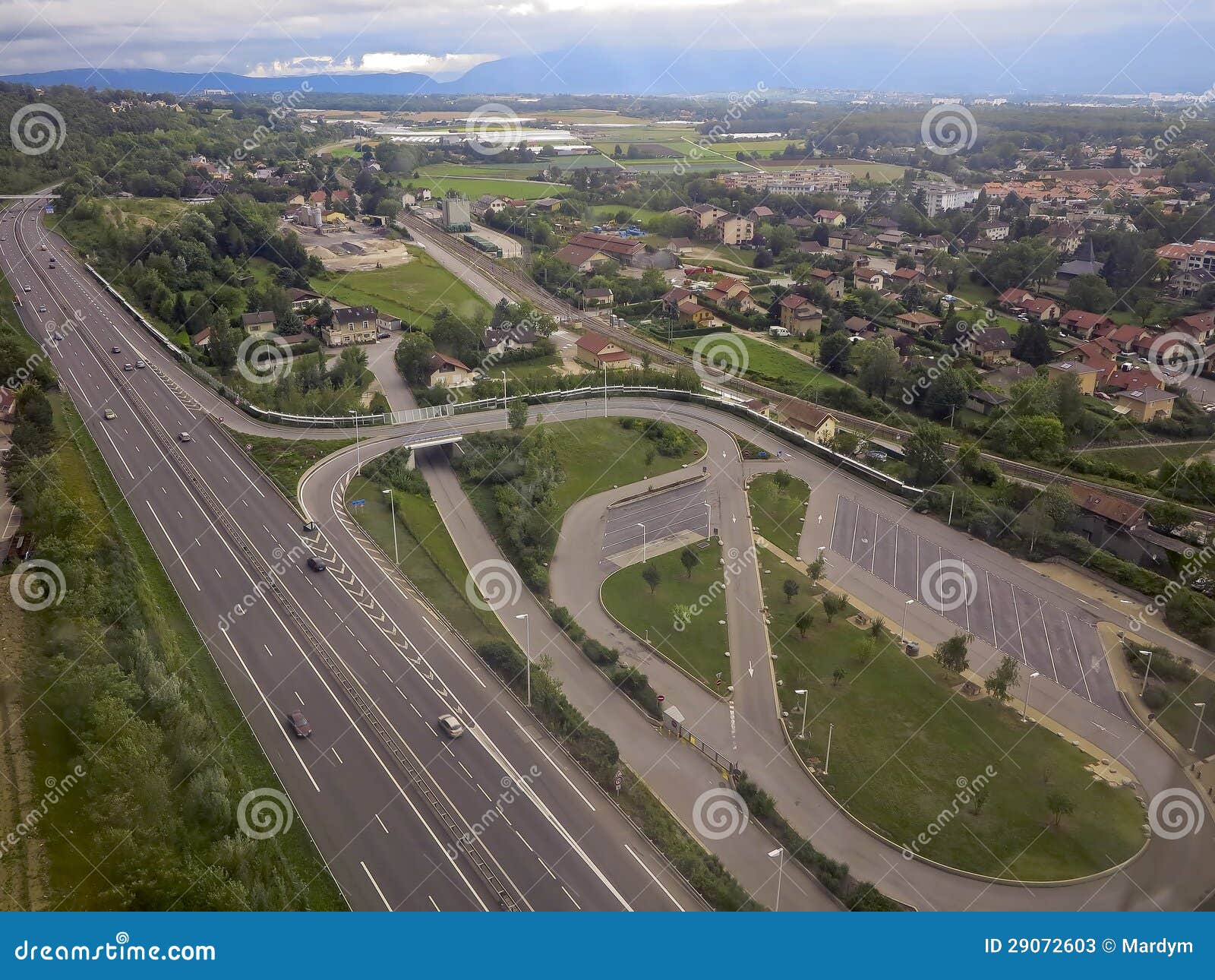 View of road system stock image. Image of junction, roadway - 29072603