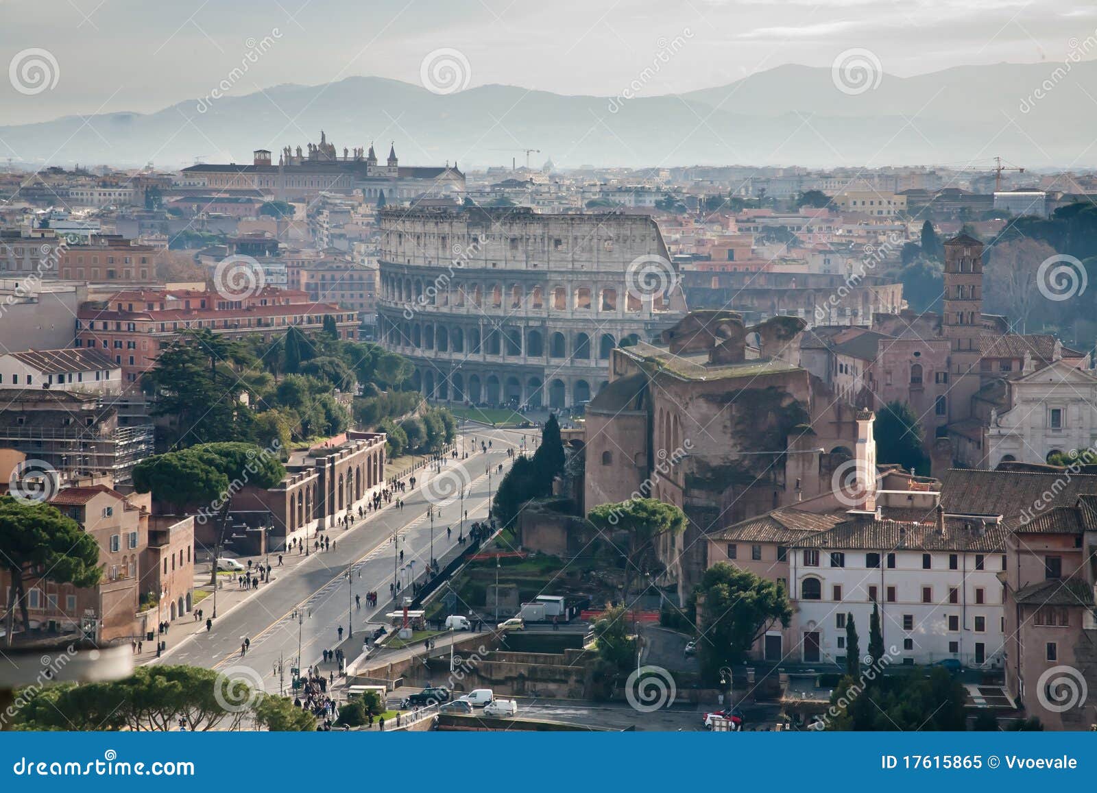 View on road to Coliseum stock image. Image of empire - 17615865