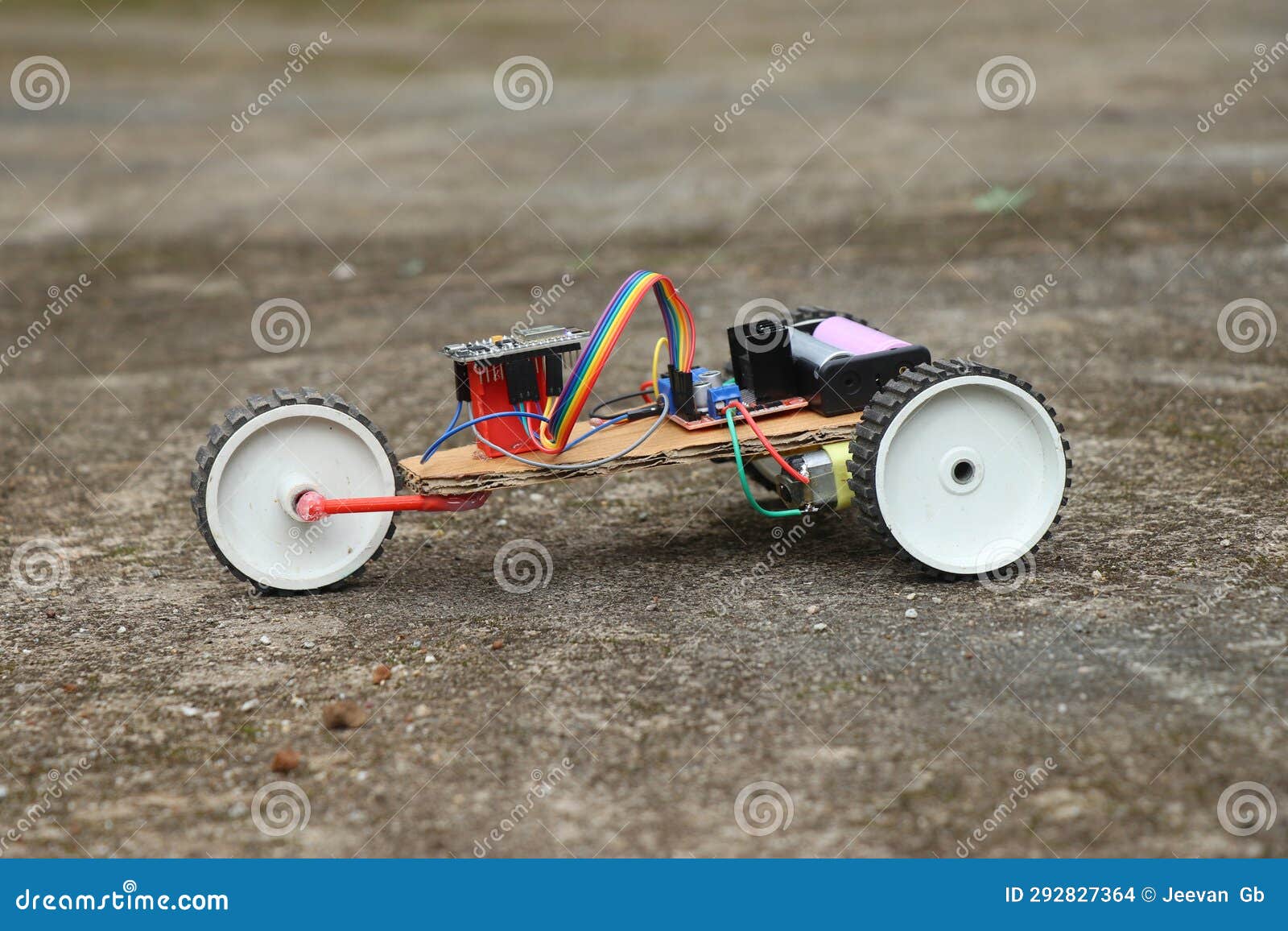 Robotic Car Having 4 Wheels All Powered By Powerful Plastic Geared ...