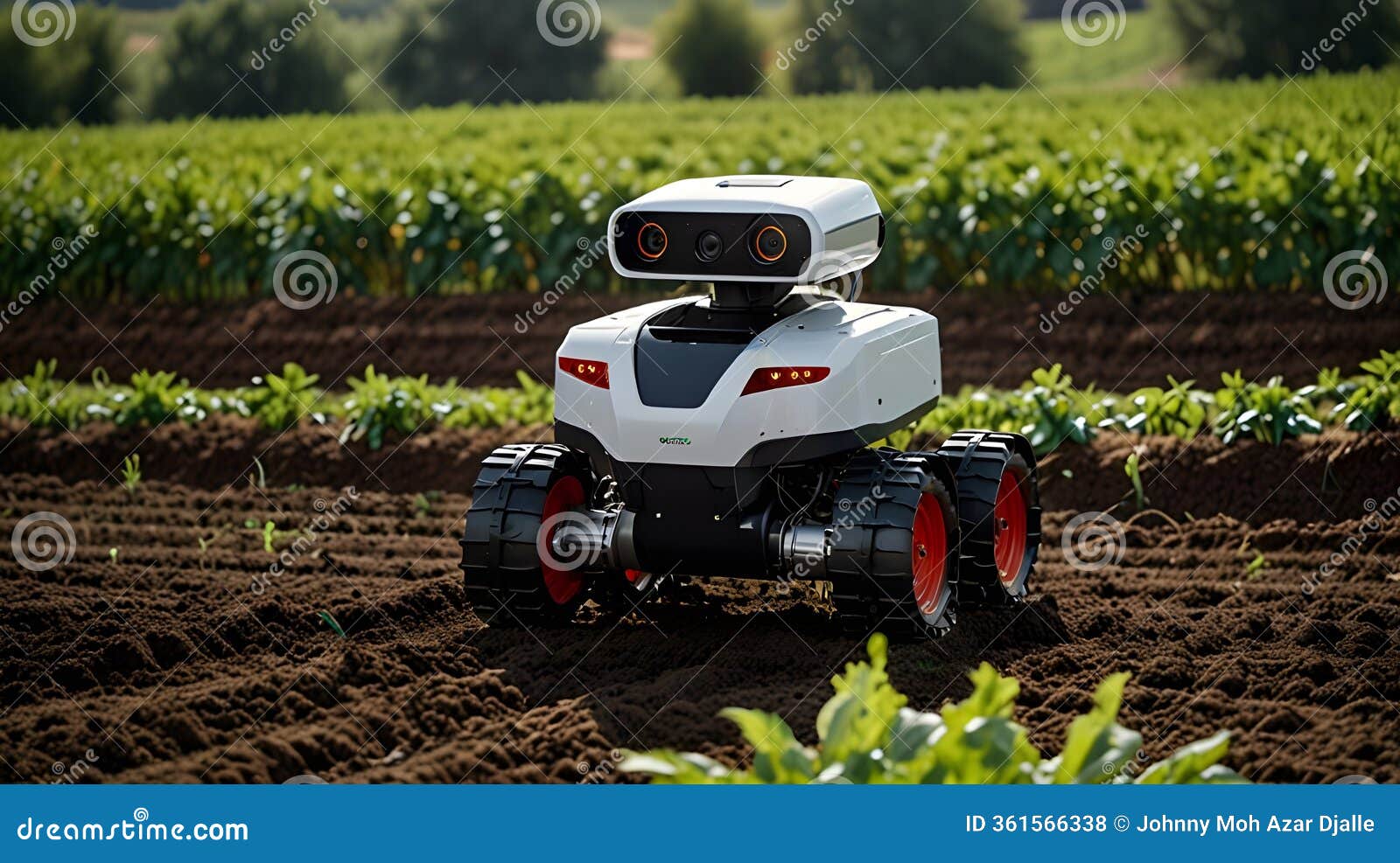 Robots Assisting In Organic Farming Processes Stock Photography ...