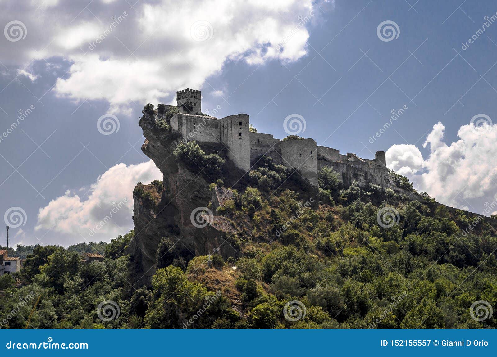 View of the Roccascalegna Castle in Abruzzo, Italy Stock Image - Image ...