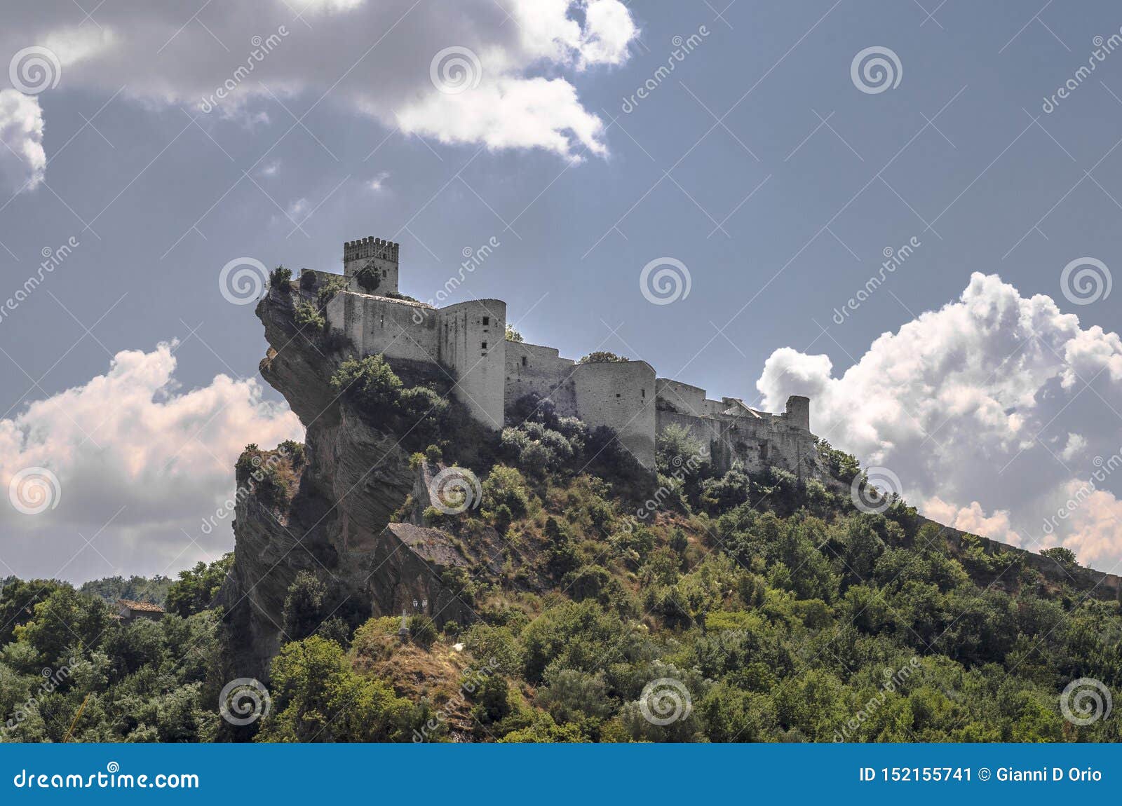 View of the Roccascalegna Castle in Abruzzo, Italy Stock Image - Image ...