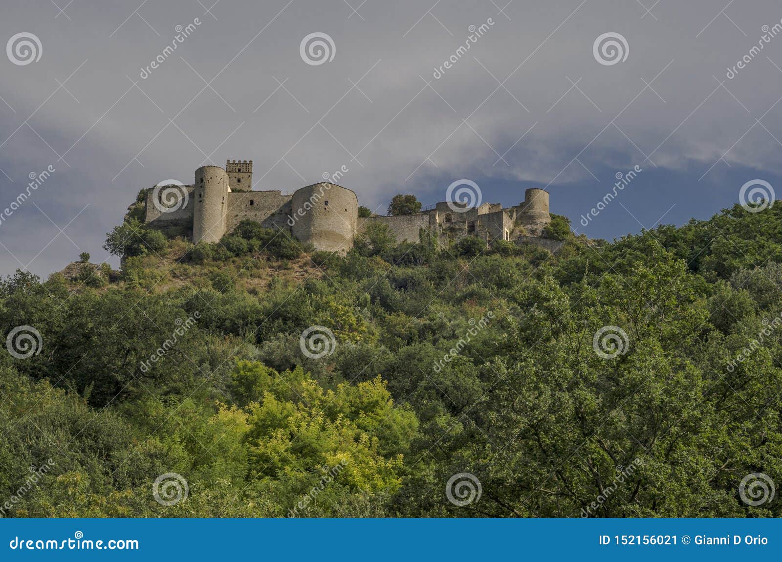 View of the Roccascalegna Castle in Abruzzo, Italy Stock Image - Image ...