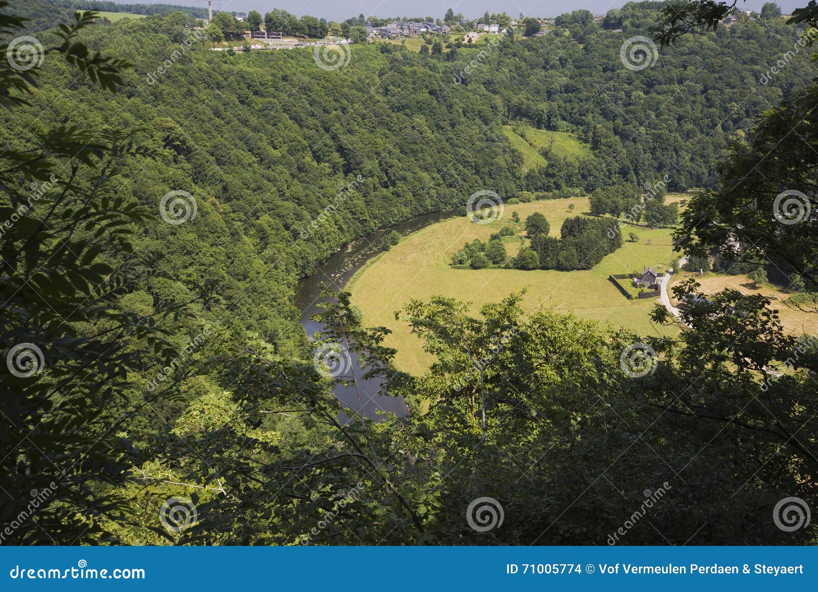View on Rochehaut with the Semois River Stock Photo - Image of forest ...