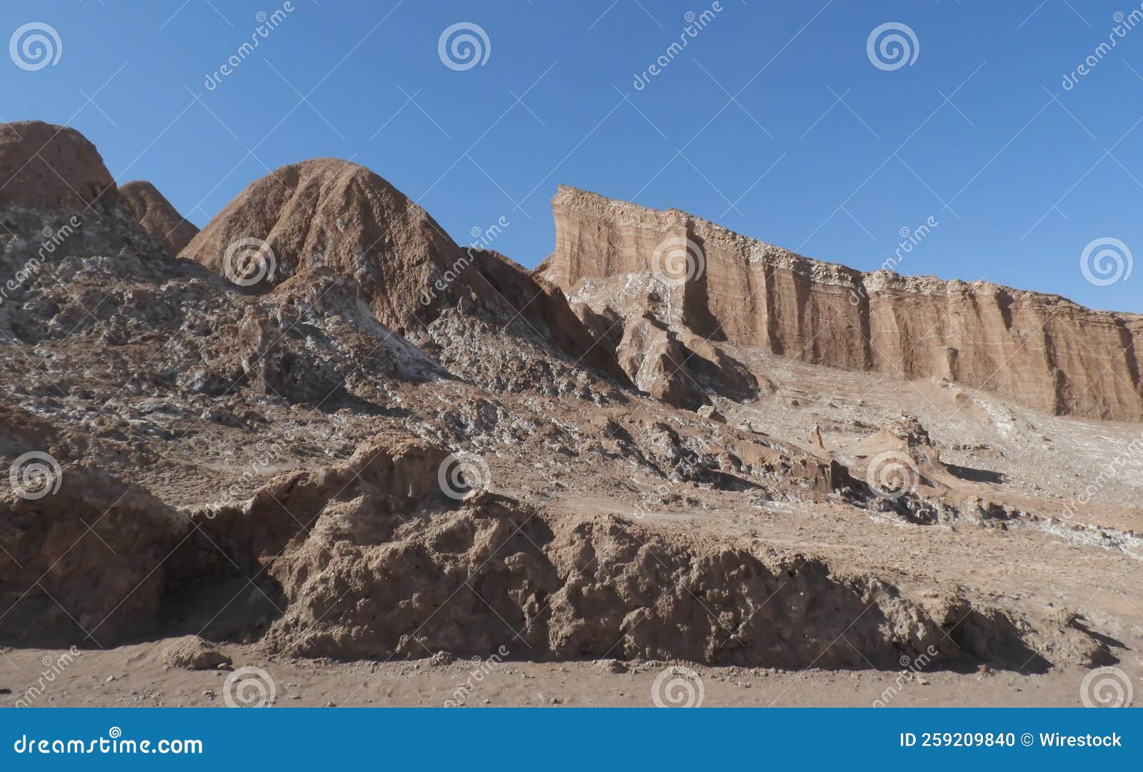 View of a Rock Formation in the Atacama Desert Stock Photo - Image of ...