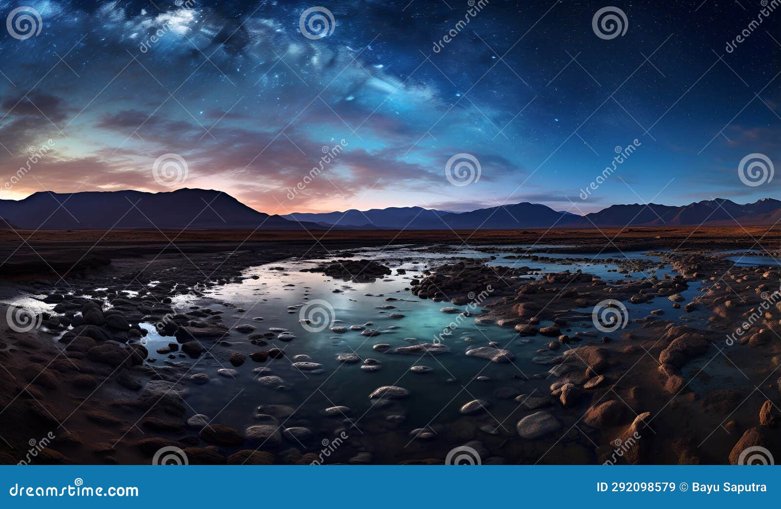 View of Rock Lake with Beautiful Arctic Sky, Ai Generative Stock ...