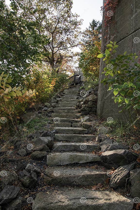 Rock steps stock image. Image of trail, spring, exercise - 297360207