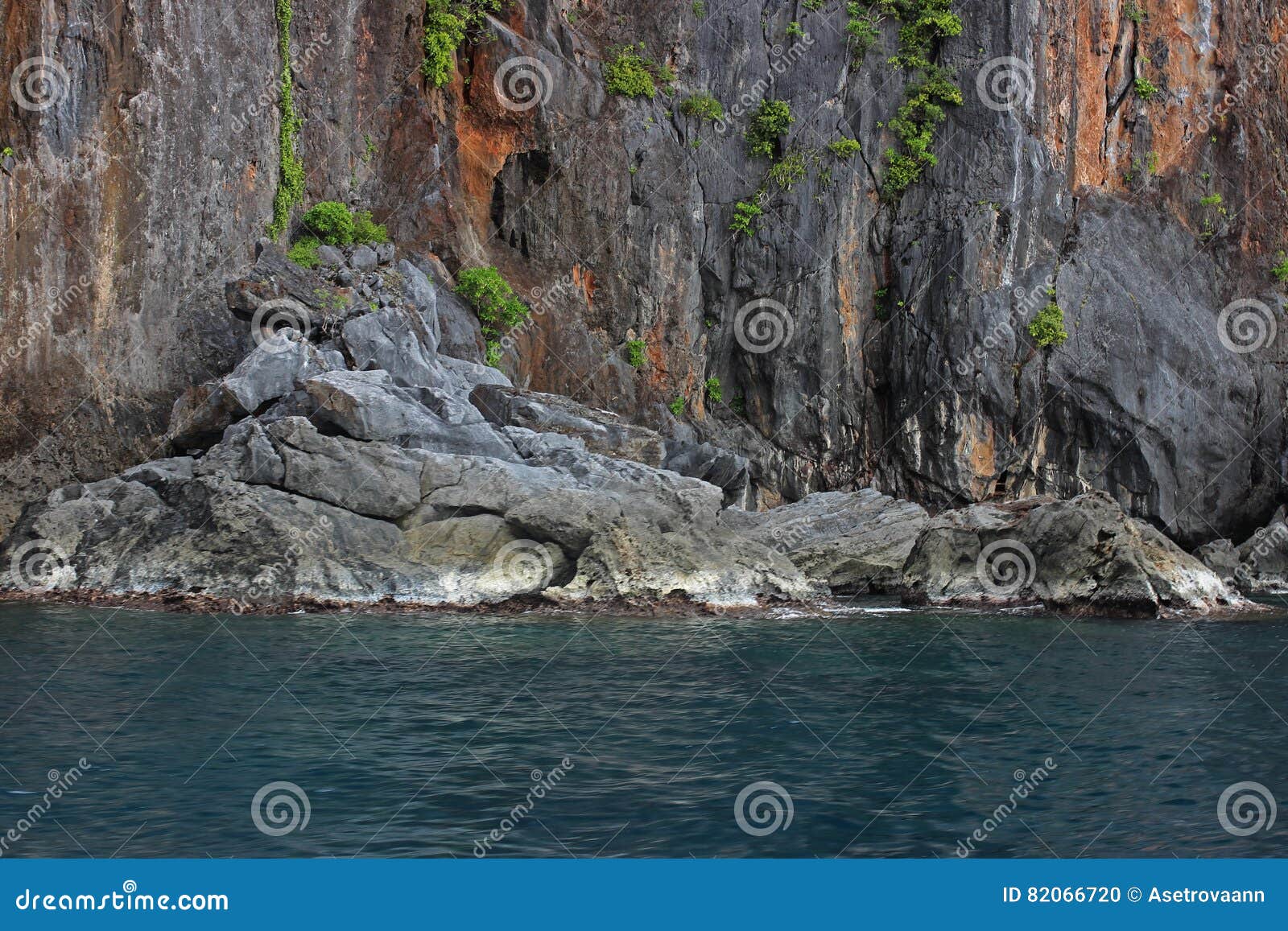 View on Rocks in the Sea by El Nido in Philippines Stock Photo - Image ...