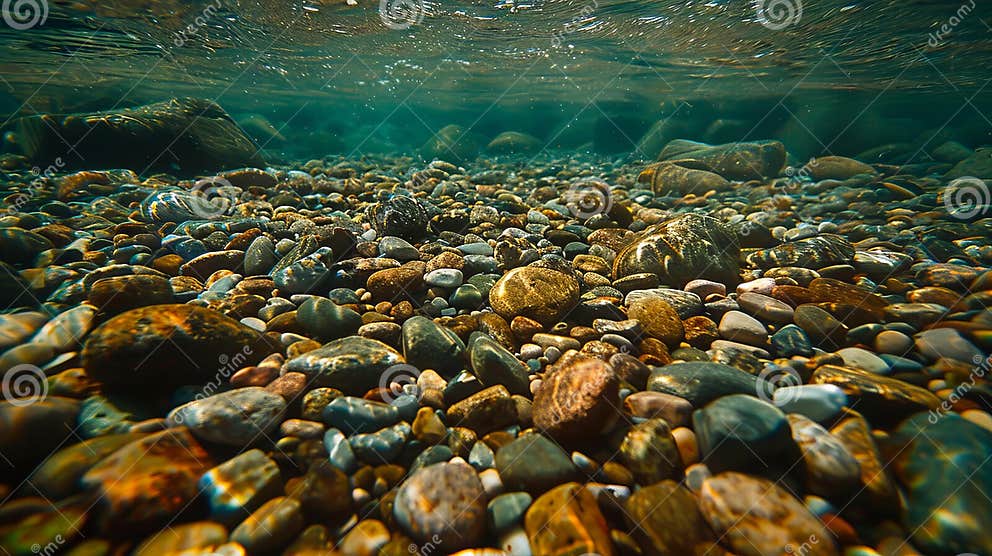 A View of Rocks and Water Under the Surface Stock Photo - Image of ...