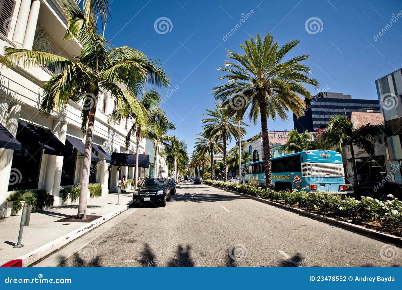 View of Rodeo Drive in Los Angeles Editorial Photography - Image of ...