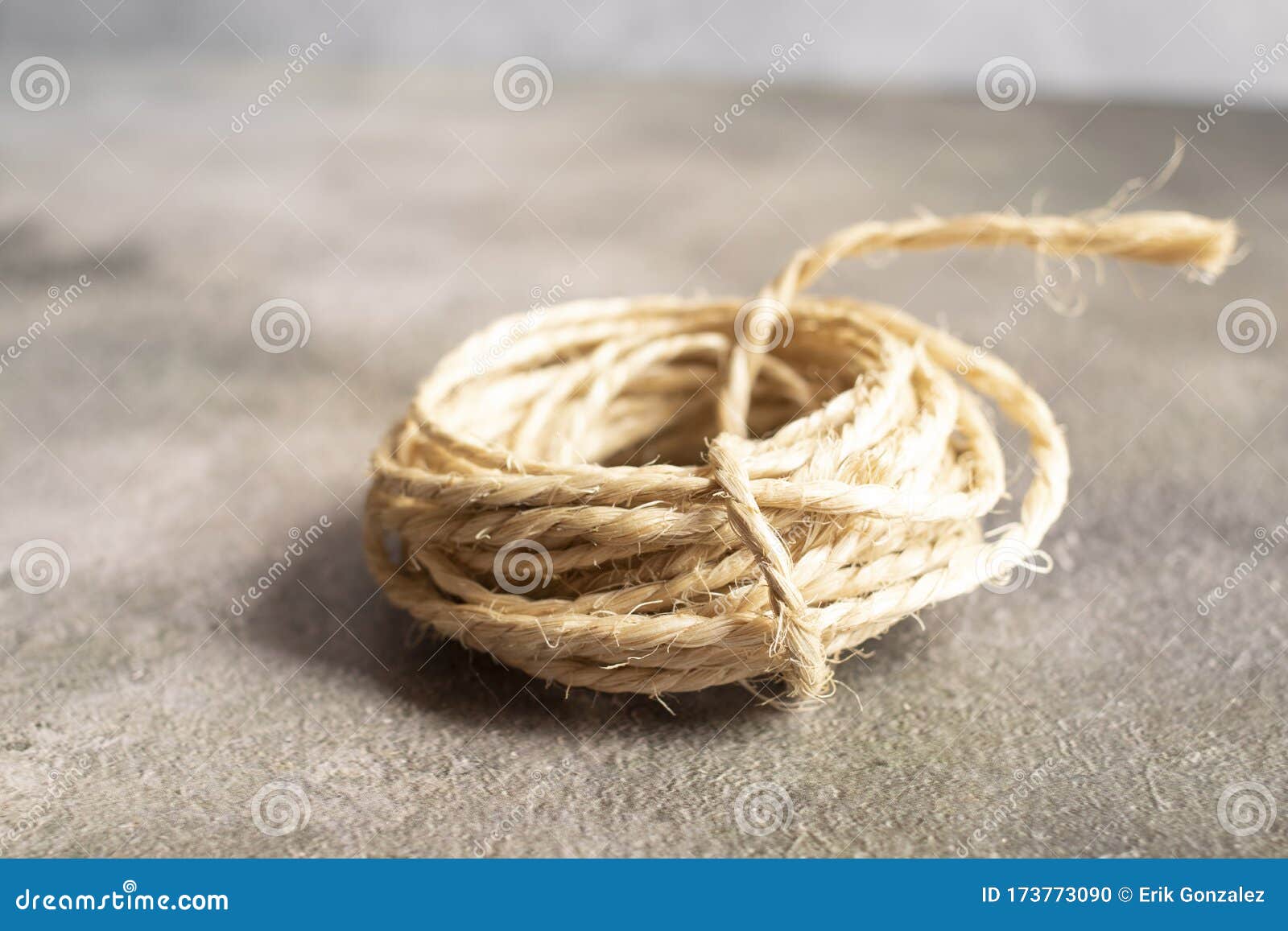 View of a Roll of Rope on a Light Background Stock Photo - Image of ...