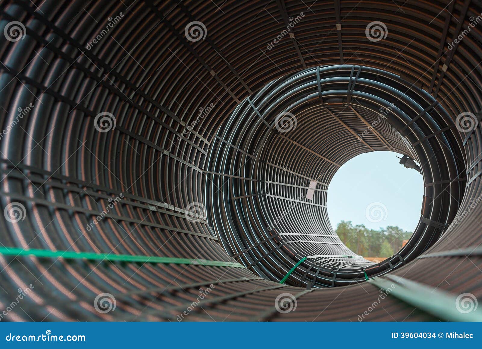 View from Roll of Water Pipe Stock Photo - Image of bundle, circle ...