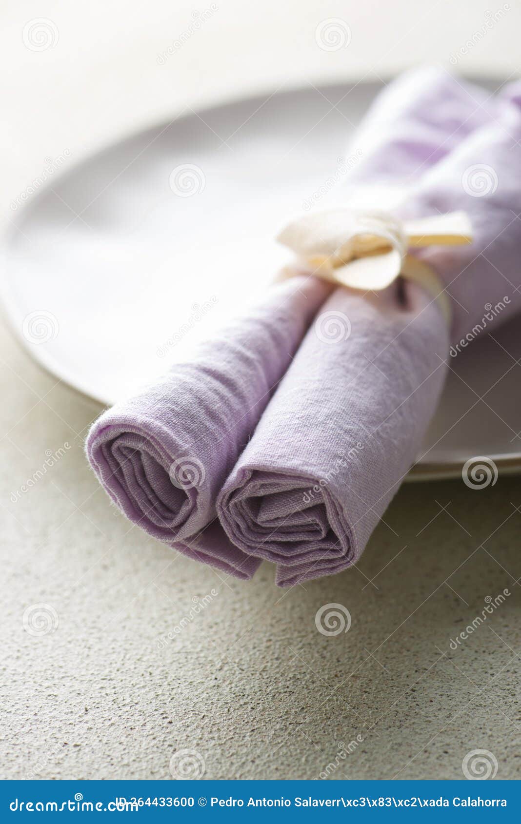 View of Rolled Up Linen Napkins Stock Photo - Image of shot, close ...