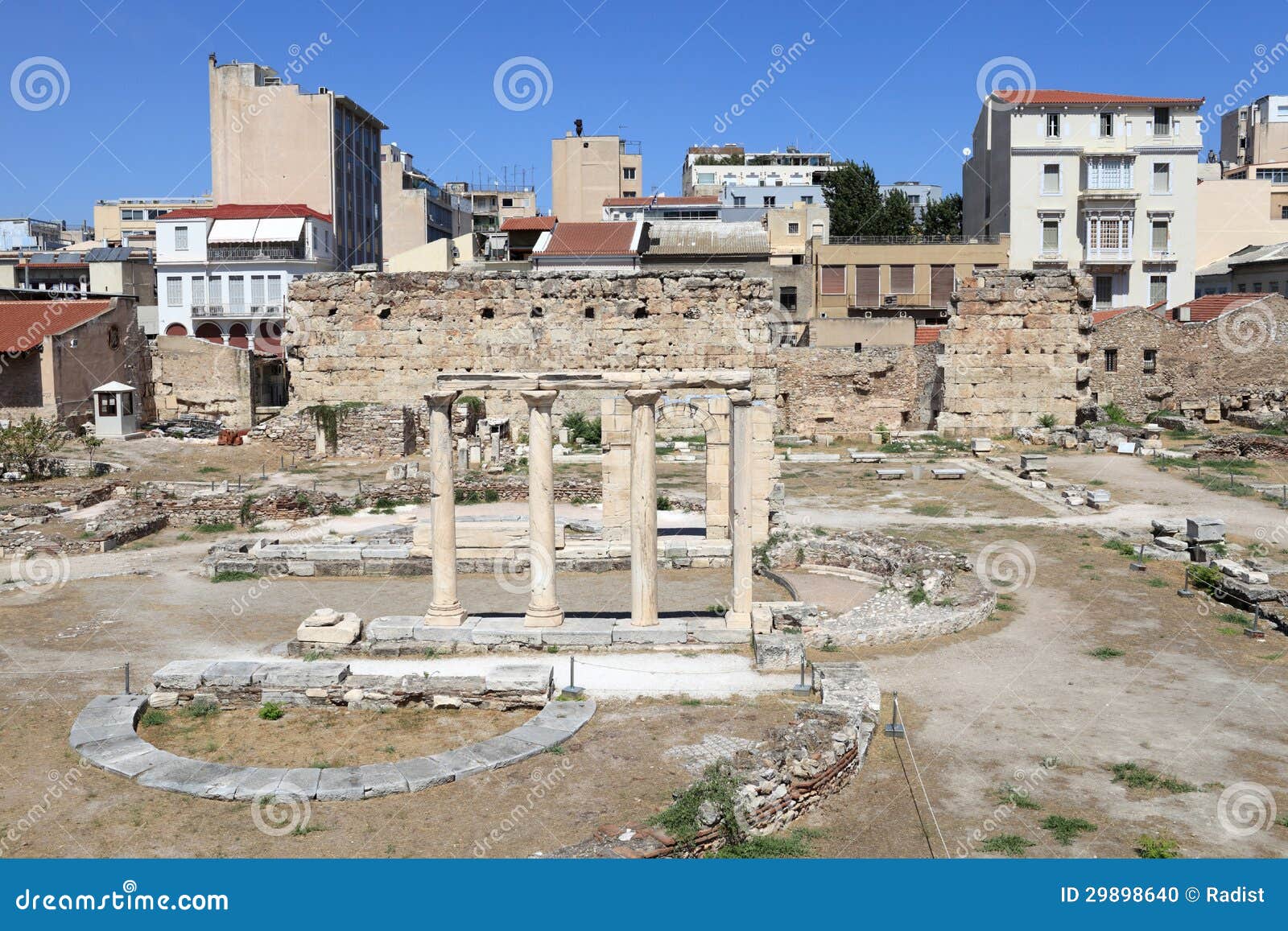 View of roman agora stock photo. Image of color, exterior - 29898640