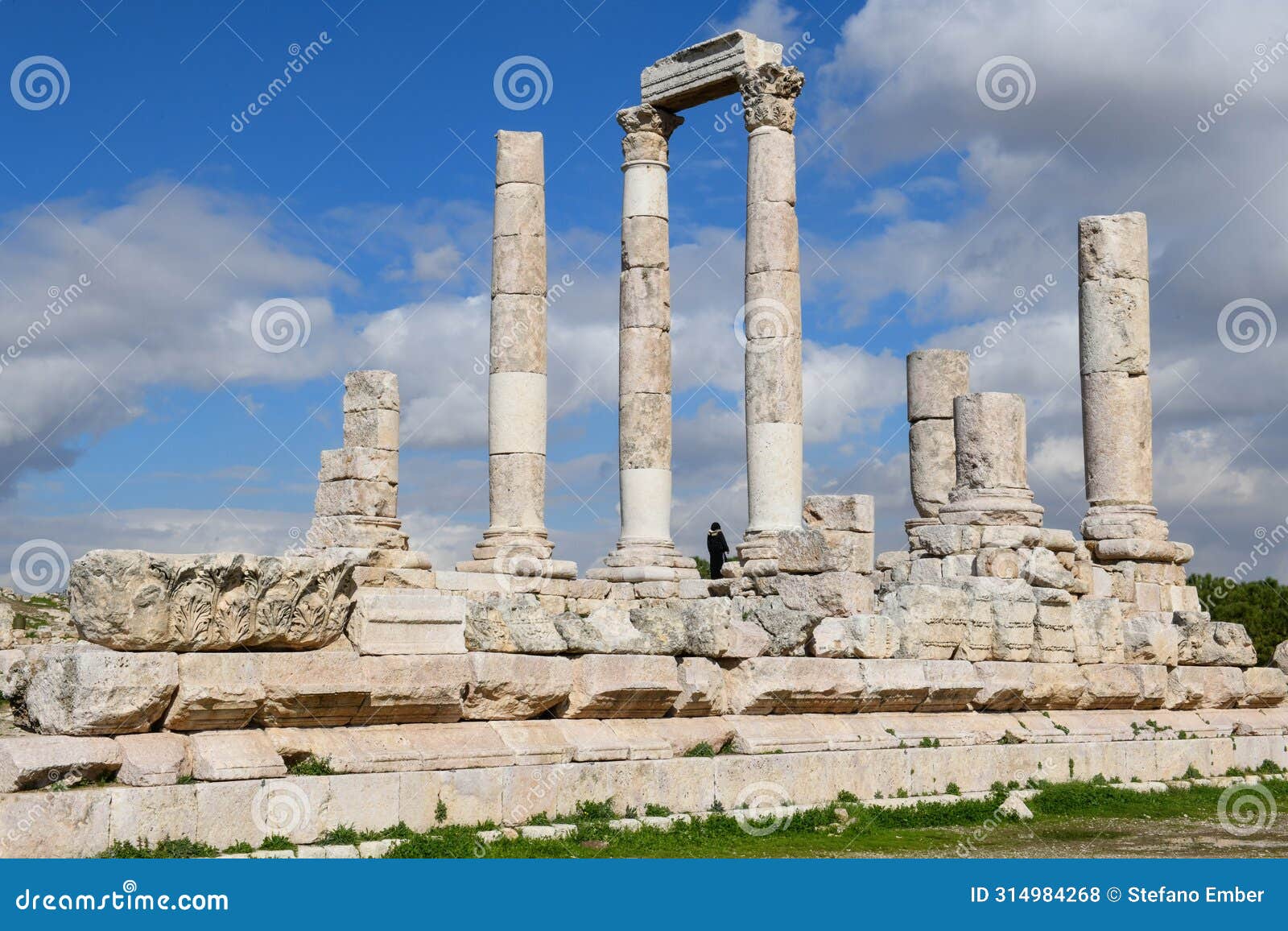 View at the Roman Citadel at Amman in Jordan Stock Photo - Image of ...