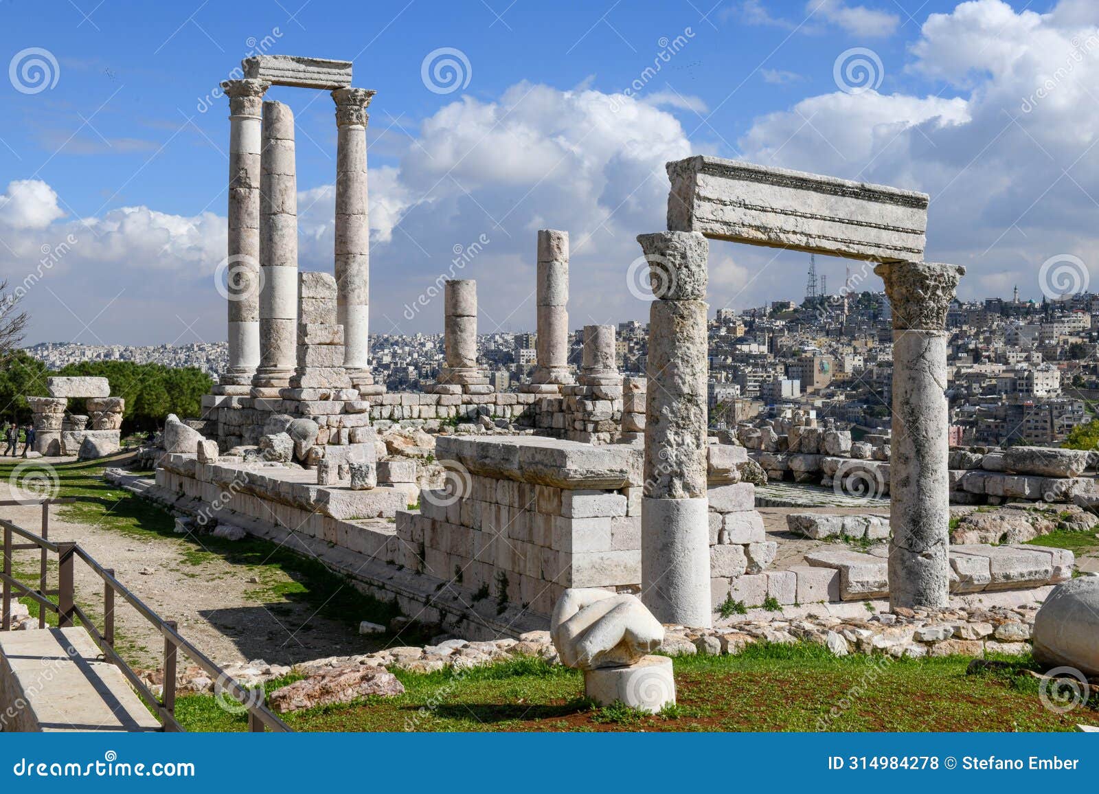 View at the Roman Citadel at Amman in Jordan Stock Photo - Image of ...