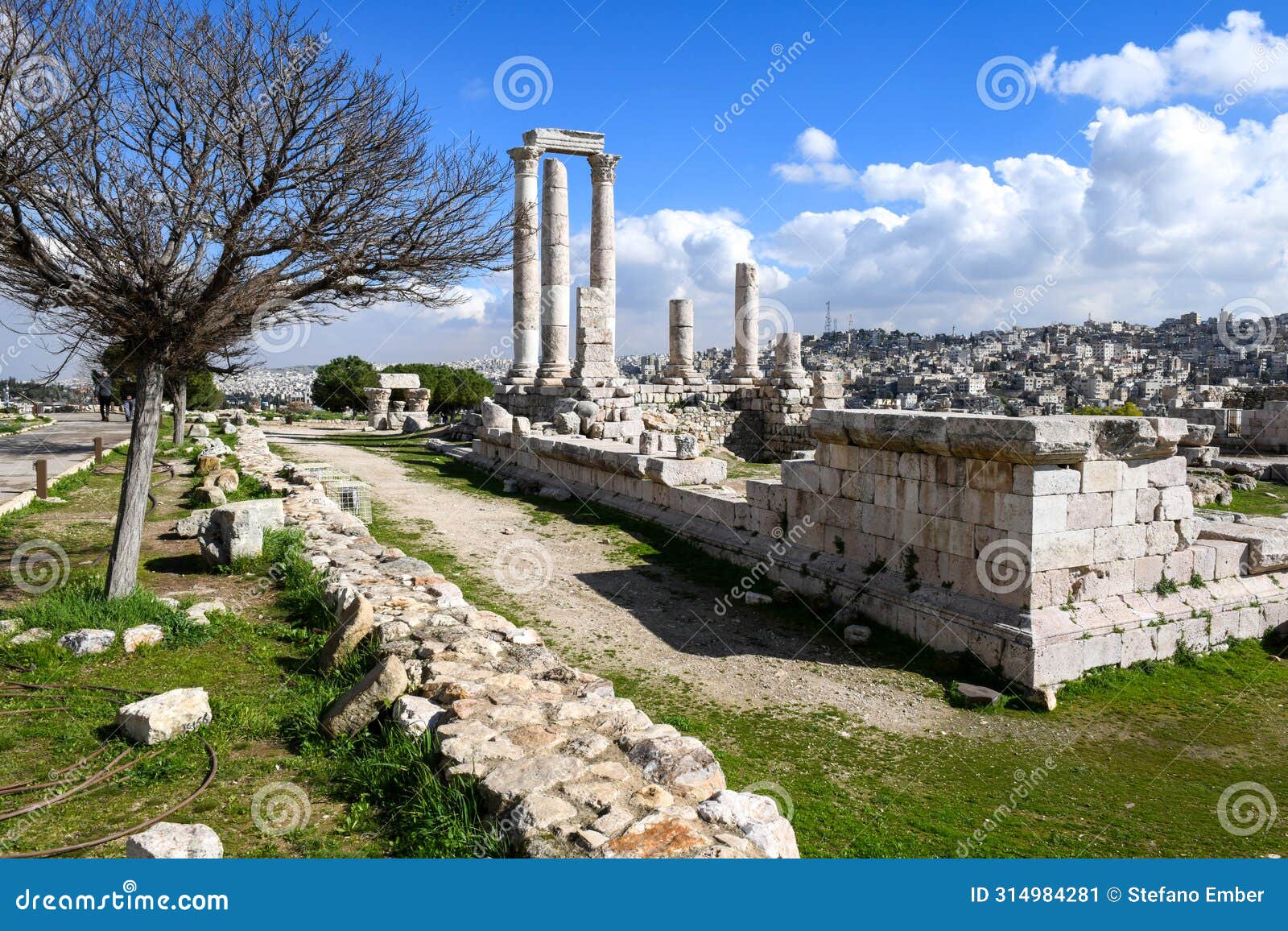 View at the Roman Citadel at Amman in Jordan Stock Image - Image of ...