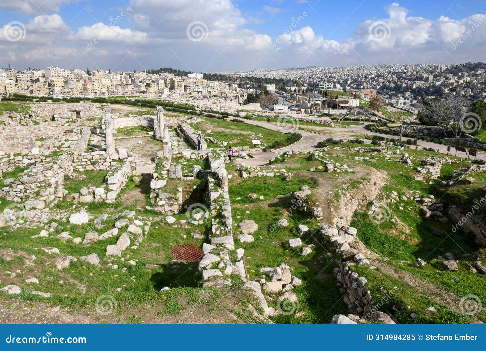 View at the Roman Citadel at Amman in Jordan Stock Image - Image of ...