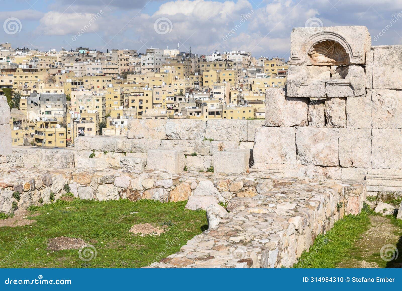 View at the Roman Citadel at Amman in Jordan Stock Photo - Image of ...
