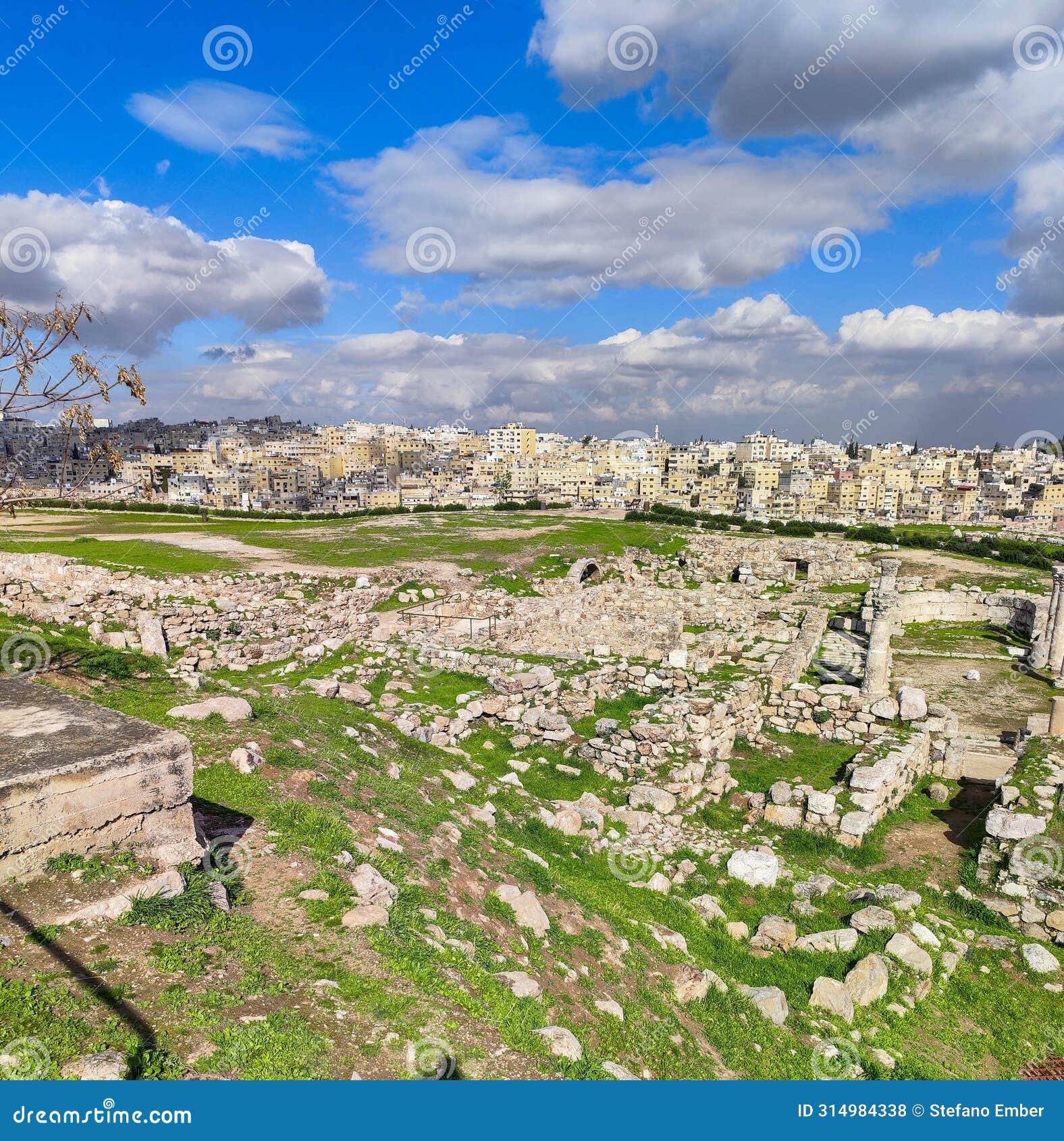 View at the Roman Citadel at Amman in Jordan Stock Photo - Image of ...