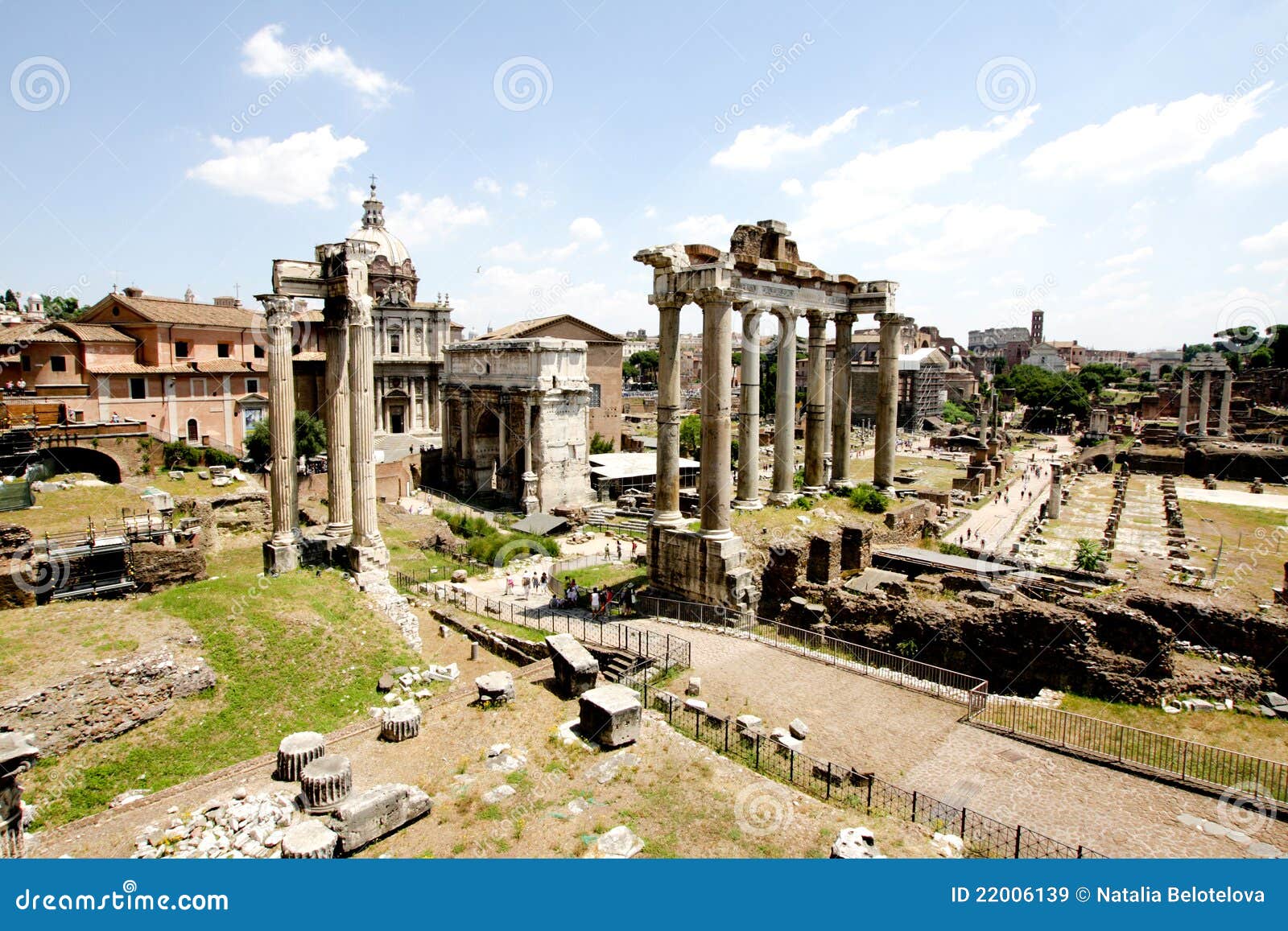 View of Roman Forum stock image. Image of saturn, sunlight - 22006139