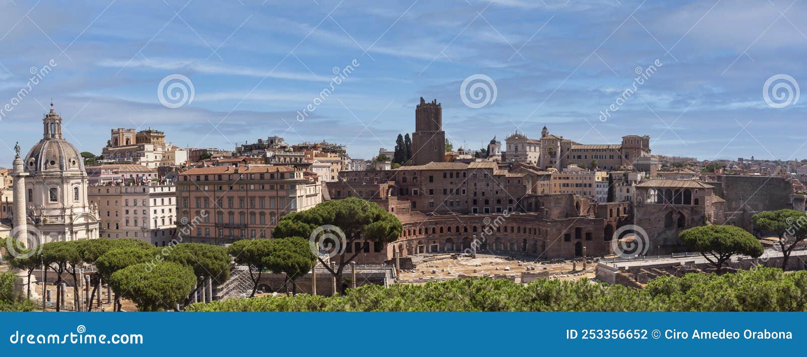 View of Rome stock photo. Image of panoramic, vatican - 253356652