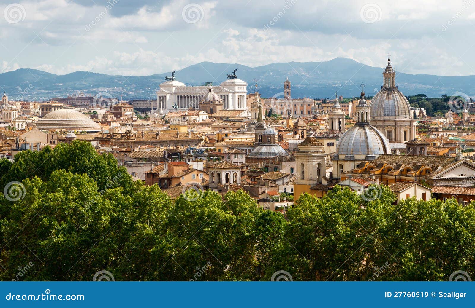 View of Rome cityscape stock image. Image of landscape - 27760519