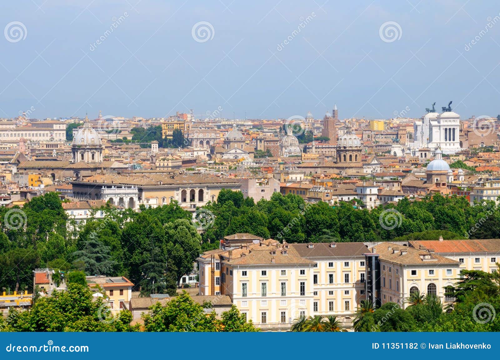 View of Rome from Janiculum Hill Stock Photo - Image of ancient, europe ...