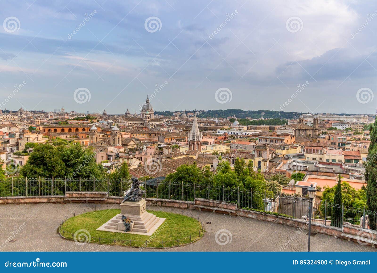 View of Rome from Pincian Hill - Rome, Italy Stock Photo - Image of ...