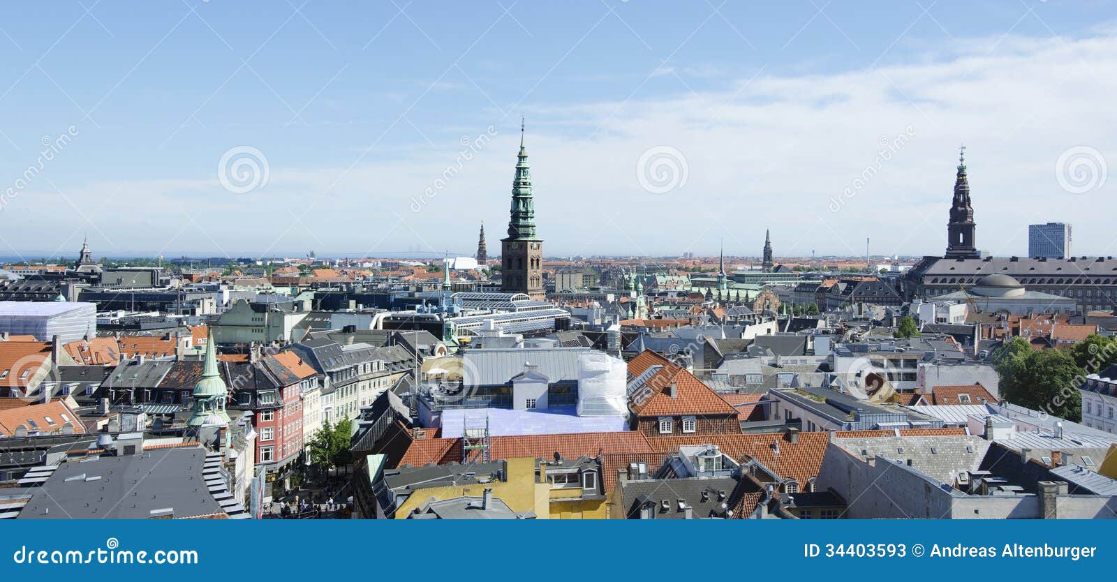 View on the Roofs of Copenhagen, Denmark Editorial Stock Photo - Image ...