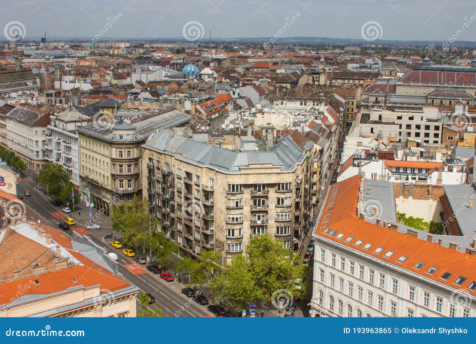 View of the Roofs of the Old Town of Budapest from a High Point ...