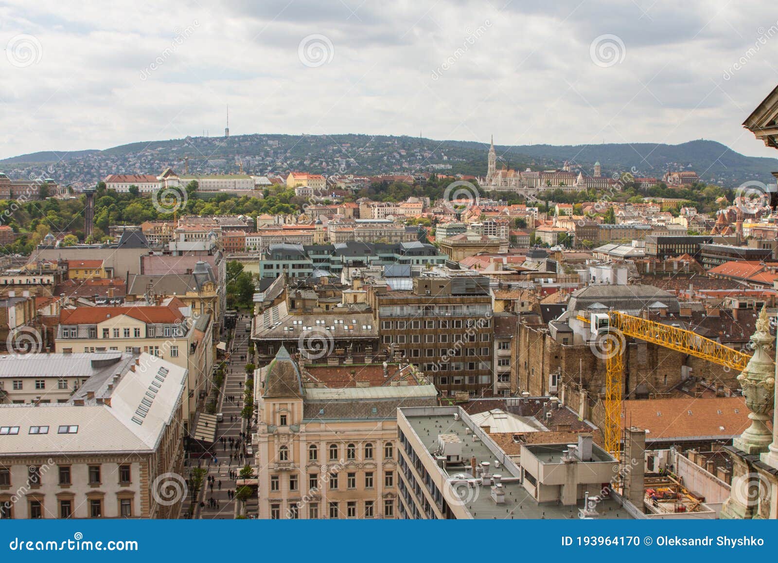 View of the Roofs of the Old Town of Budapest from a High Point ...