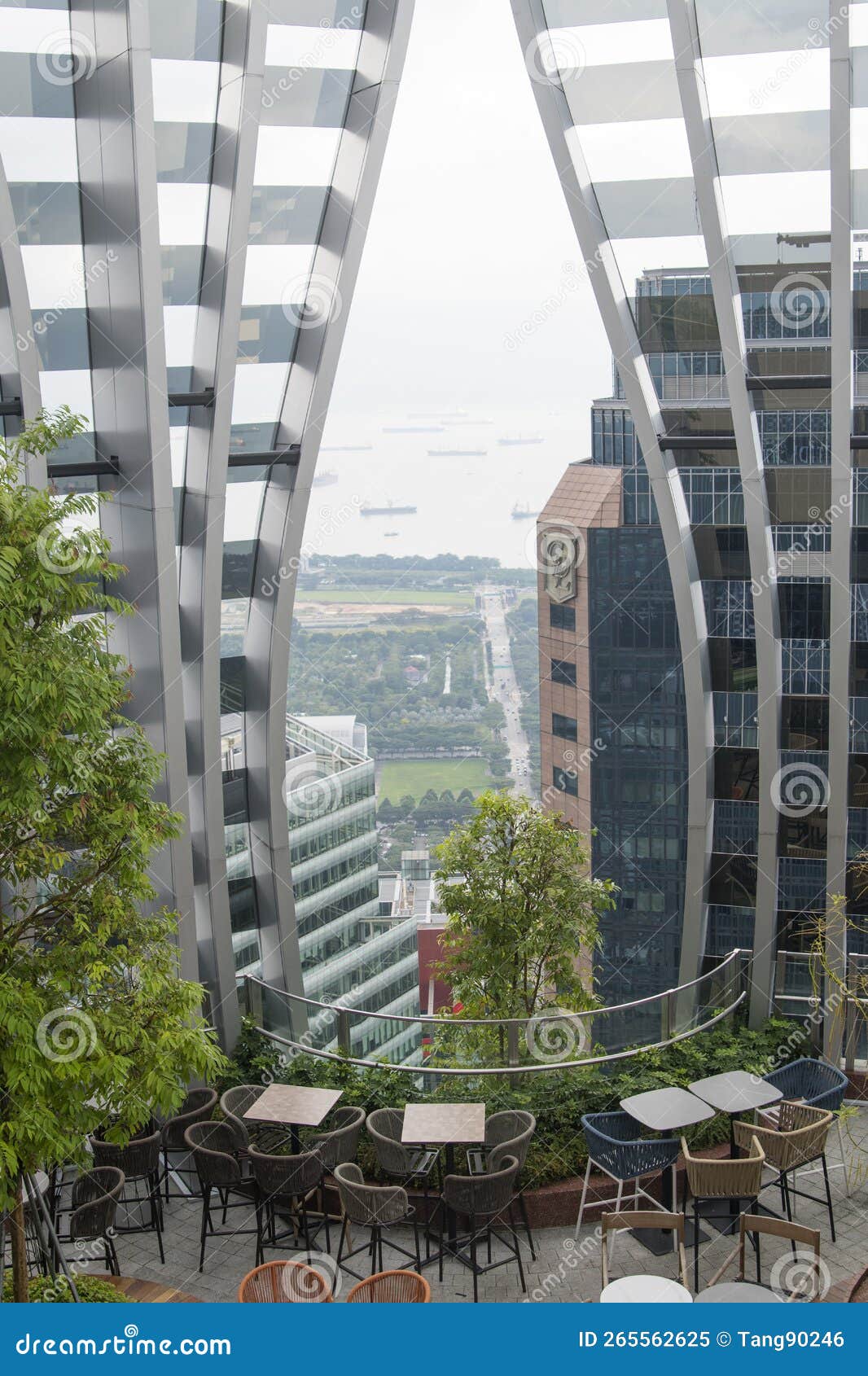 View of the Rooftop Garden at CapitaSpring Building Singapore Editorial ...