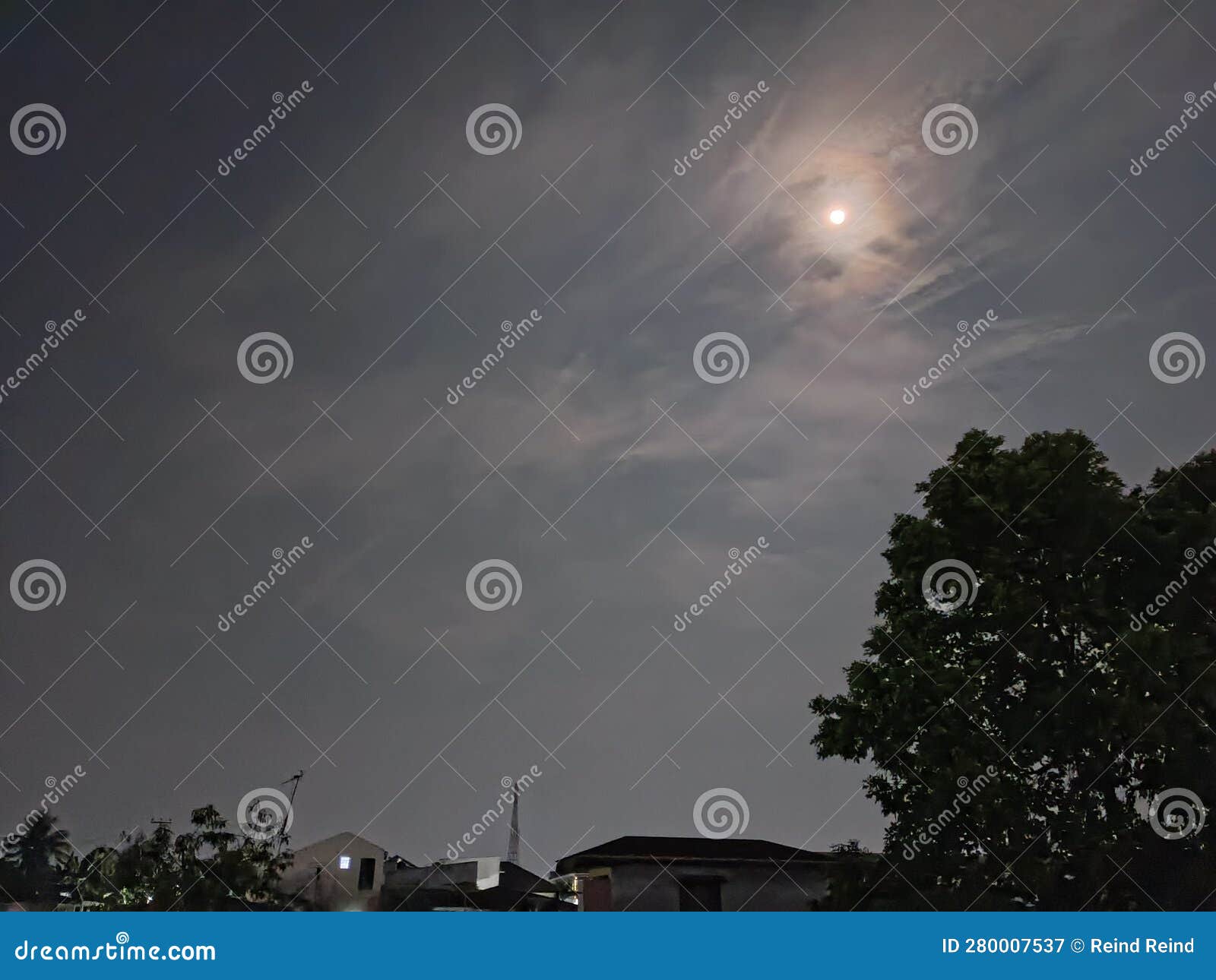 The View from the Rooftop, Like Moon See Us Stock Image - Image of moon ...