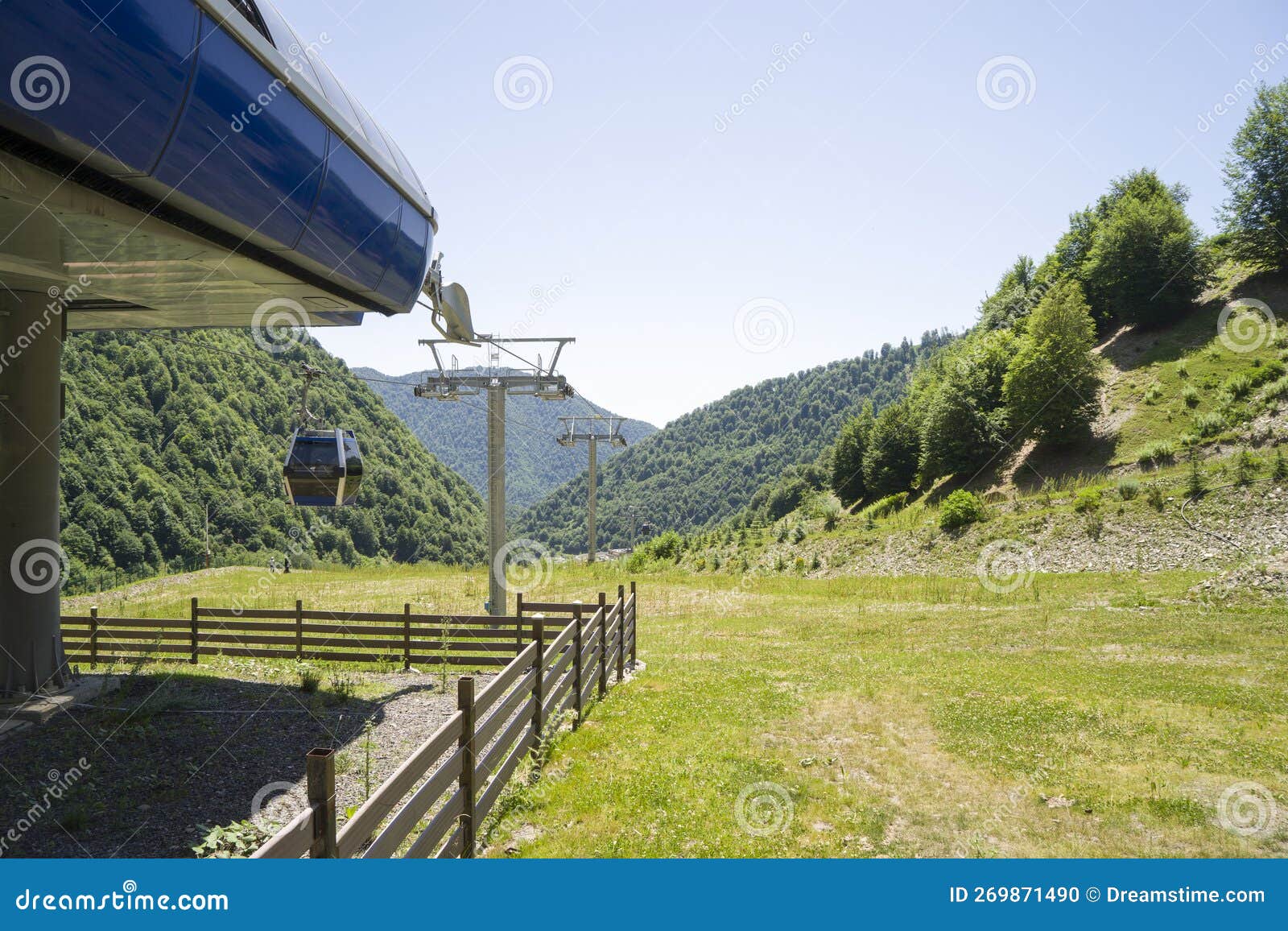 View from the Ropeway To the Caucasus Mountains Stock Photo - Image of ...